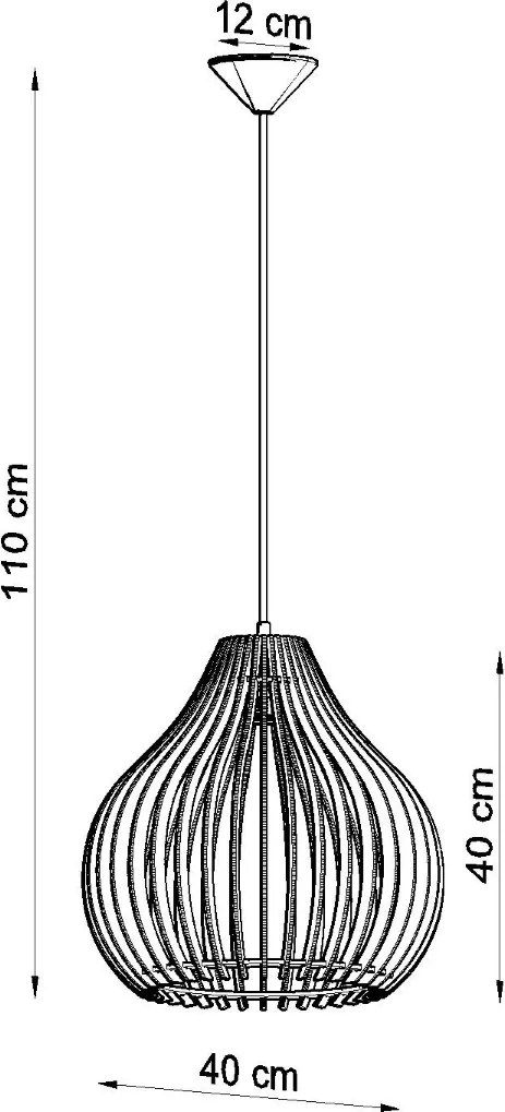 Sollux Lighting Závěsné svítidlo APRILLA dřevo