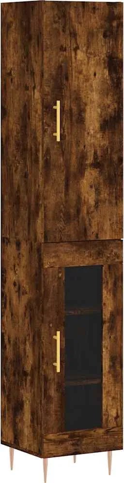 Skříň highboard kouřový dub 34,5 x 34 x 180 cm kompozitní dřevo 3199038
