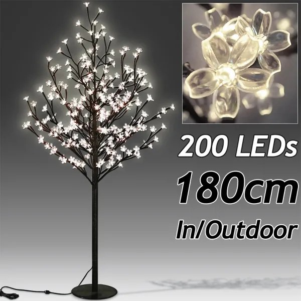 Svítící stromek třešňový květ  s 200LEDs, 180 cm délka V / venkovní provoz