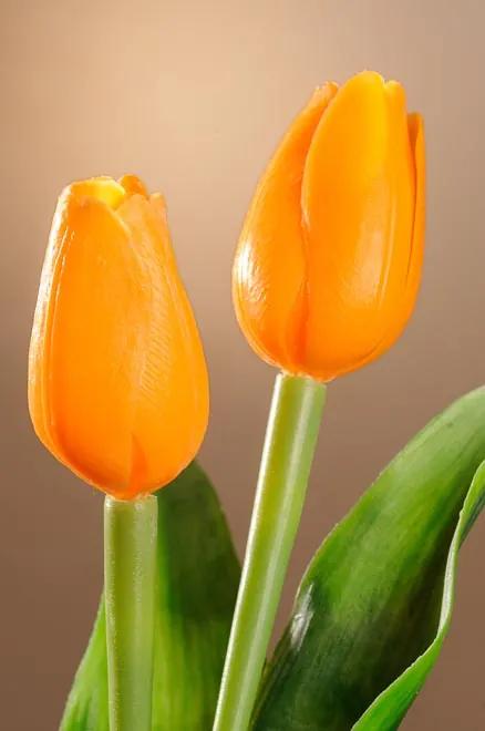 Paramit Umělý tulipán světle oranžový 40 cm
