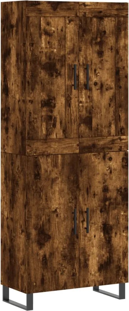Skříň highboard kouřový dub 69,5 x 34 x 180 cm kompozitní dřevo 3199582