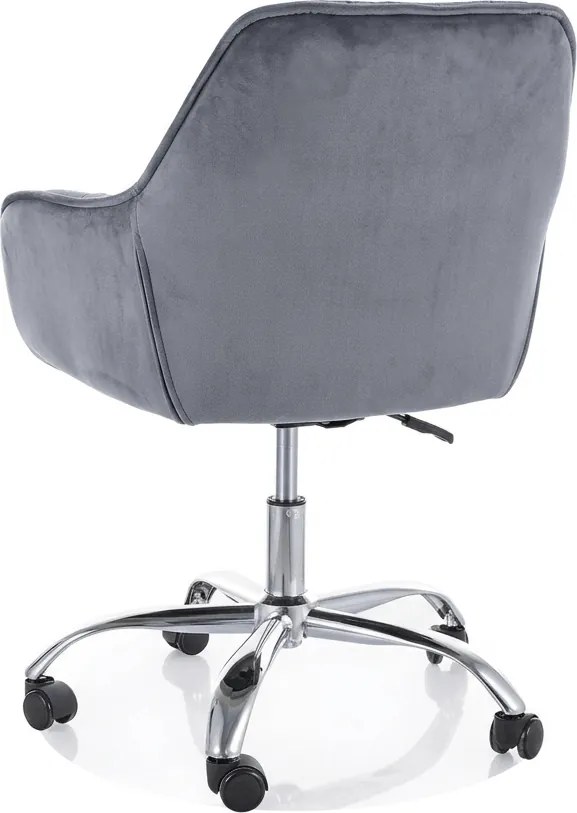 Kancelářské křeslo Q-190 VELVET, šedé
