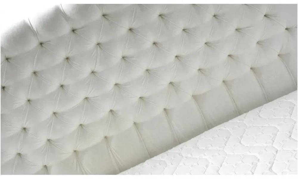 Elegantní čalouněná postel FEATHER 140x200 cm Terra 2 Ne bez pufy