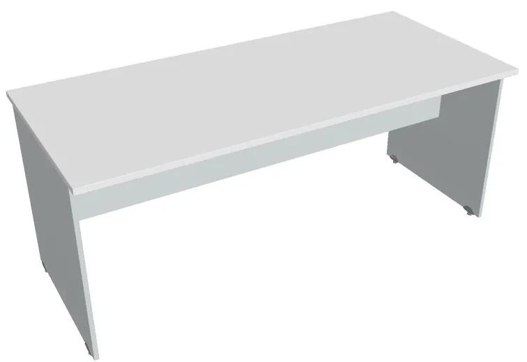 Stůl jednací rovný 180 cm - Hobis Gate GJ 1800 Dekor stolové desky: bílá, Dekor lamino podnože: šedá
