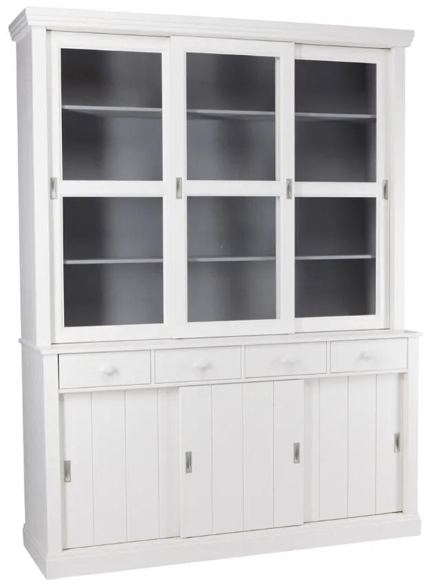 OnaDnes -20% Hoorns Bílá borovicová vitrína Ariel 214 x 166 cm
