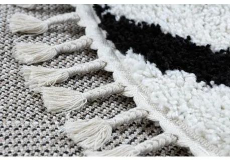 Dywany Luszczow Kusový koberec kulatý BERBER TROIK, bílá Rozměr koberce: 120 cm KRUH