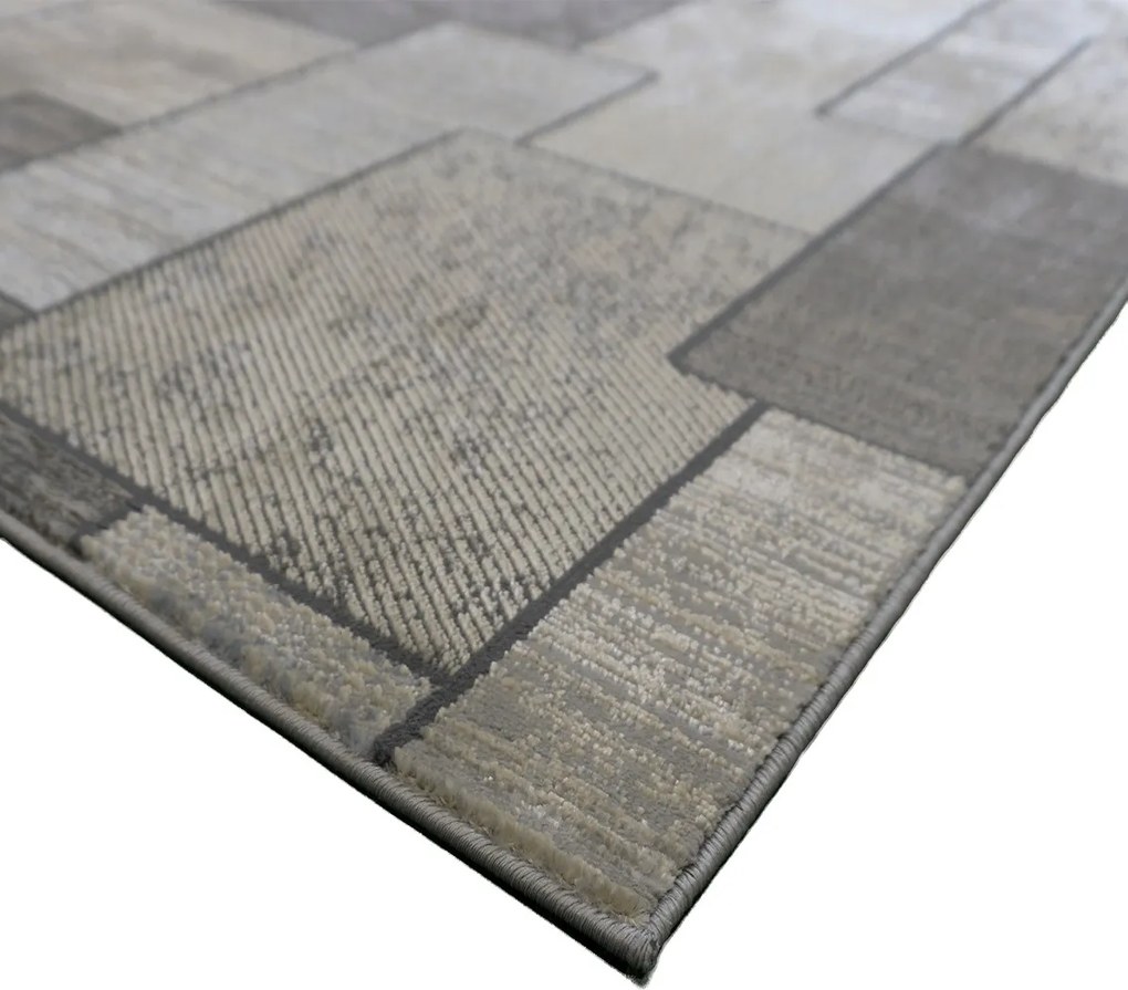 BE Koberec Esprit 3603 GREY - šedý obdélníkový Rozměr: 140x190 cm