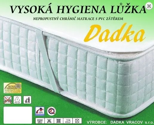 Matracový chránič s PVC- nepropustný Dadka ( více rozměrů ), Rozměr 90/200/18