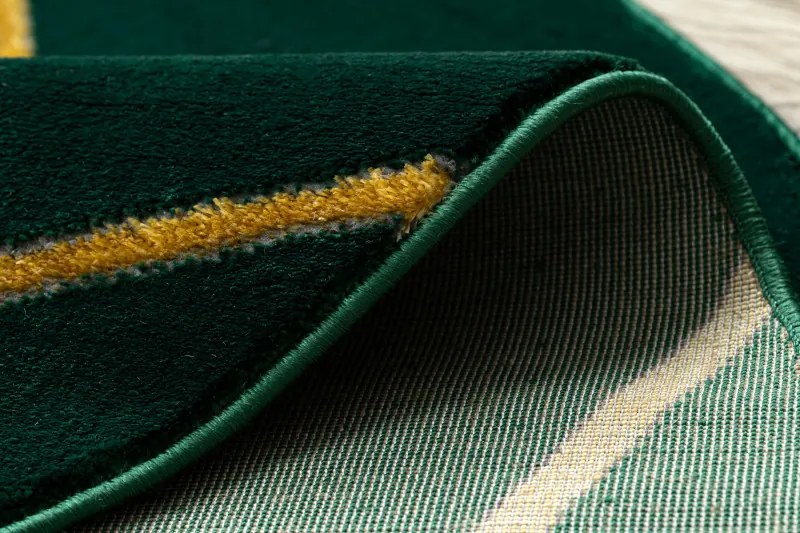 Dywany Łuszczów, Kusový koberec Emerald 1013 green and gold kruh, 160x160 (průměr) kruh, zelená, chodba / předsíň