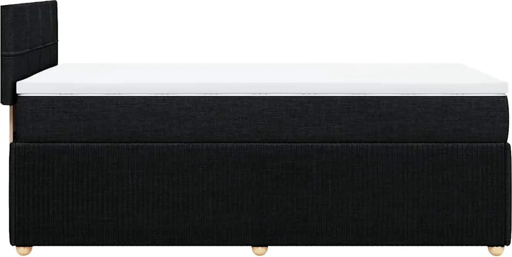 Box spring postel s matrací černá 90x200 cm textil 3287341