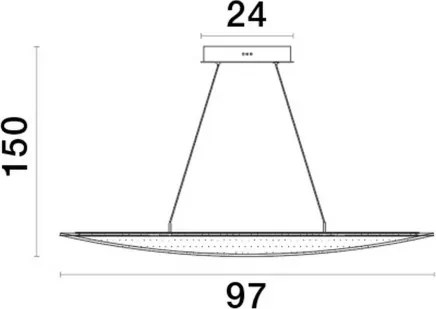 Závěsné LED svítidlo NOVA LUCE AGOS 32W 3000K 9054450 stmívatelné Triac