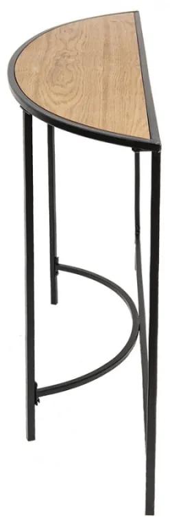 Černý kovový odkládací stolek ke stěně Pietje – 120x31x81 cm