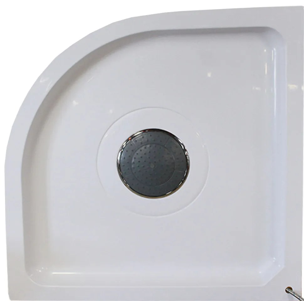 Mereo sprchový box čtvrtkruh 80 cm zadní stěny bílé SMC vanička se stříškou sklo Point ALU satin CK35172KBSW Koupelny Bernold