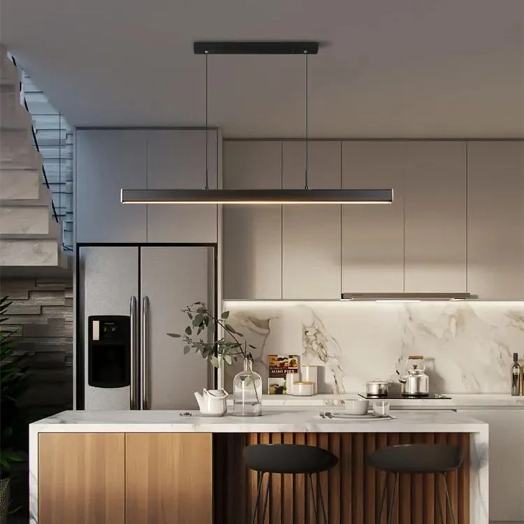 Toolight Toolight, LED závěsné svítidlo 80cm, 15W, APP1447-CP, černá matná, OSW-02391