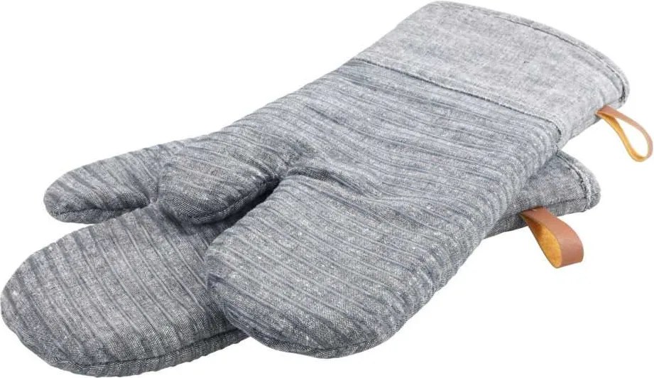 Kuchyňské chňapky ADA STRIPES, 2 ks, šedé, bavlněné, WENKO