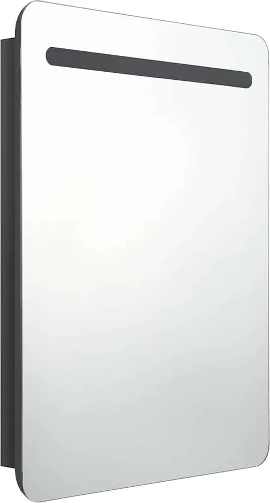 LED koupelnová skříňka se zrcadlem zářivě černá 60 x 11 x 80 cm 326504