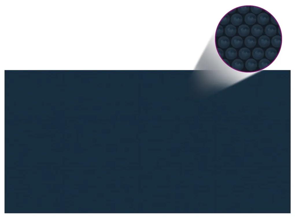 vidaXL Plovoucí PE solární plachta na bazén 975 x 488 cm černo-modrá