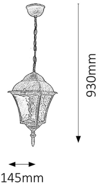 Rabalux 8394 - Venkovní lustr TOSCANA 1xE27/60W/230V IP43