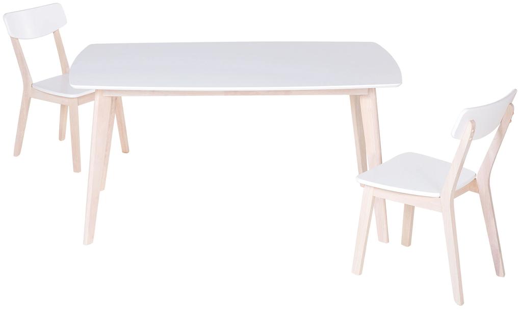 Jídelní stůl 150 x 90 cm bílý SANTOS Beliani