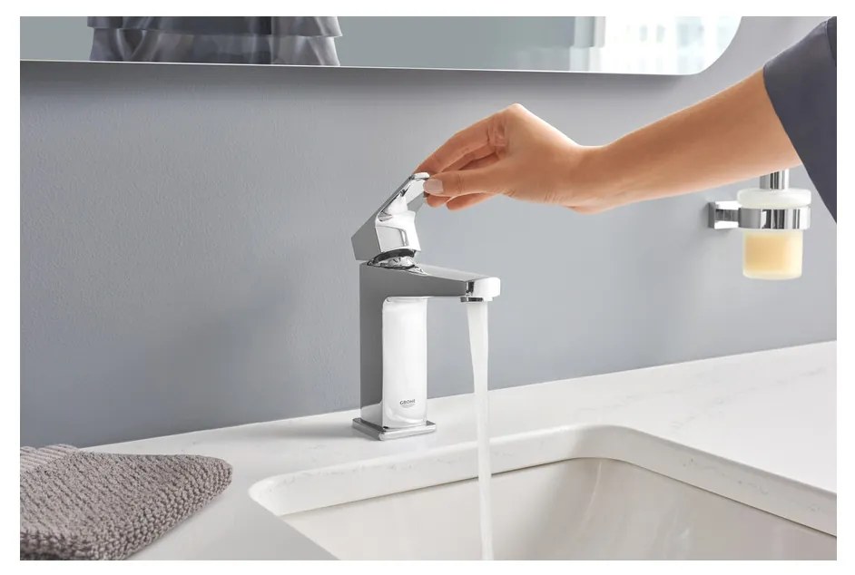 Grohe Essentials Cube - Dávkovač tekutého mýdla s držákem, chrom 40756001