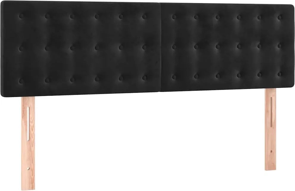 Box spring postel s matrací černá 140 x 190 cm samet 3131197