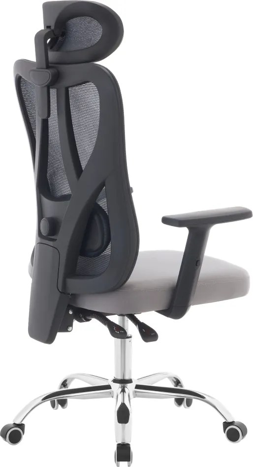 Ergonomická kancelářská židle EVOLVE - šedá síťovina / nosnost 150 kg