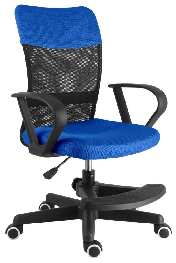Dětská židle Neoseat MONKEY s podnoží — látka, černá / tmavě modrá