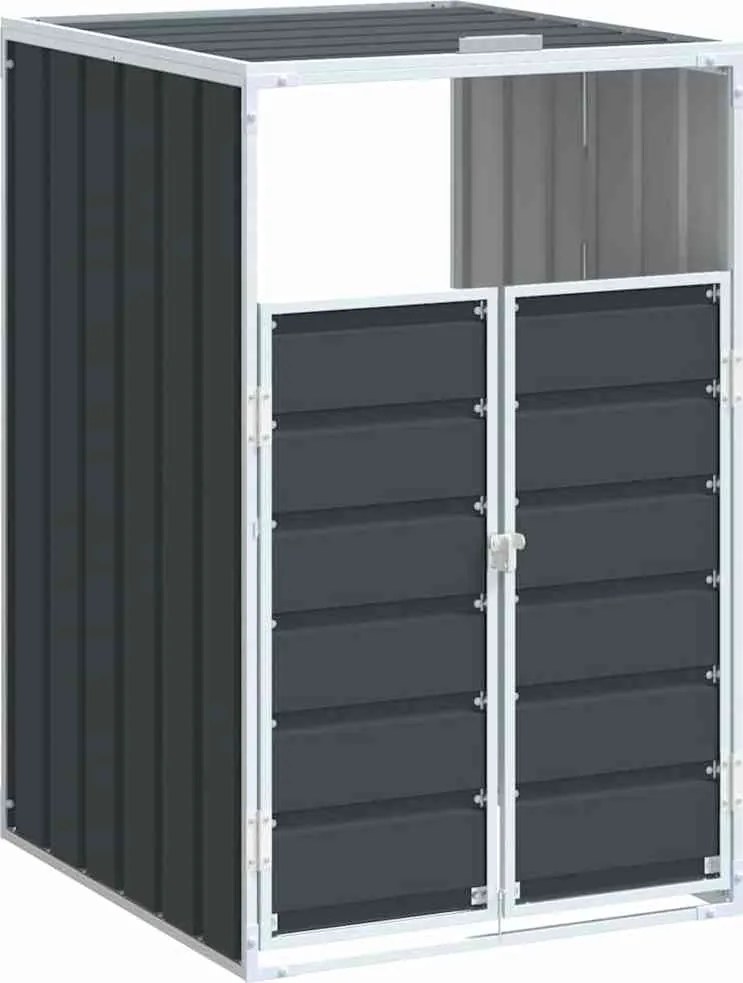 vidaXL Box na 1 popelnici 72 x 81 x 115 cm ocel [4006171] Barva: Zelená