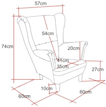 Dětské křeslo ušák VISBY JUNIOR - masiv, látka, světle šedá Kupžidle