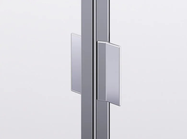 Sanswiss DIVERA D22K zalamovací sprchové dveře 80 cm Šířka: 800 mm, Profil: Aluchrom, Sklo: Bílé linky 88