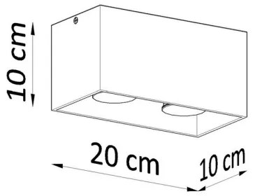 Nástěnné svítidlo SOLLUX Quad maxi GU10 2x40W bez zdroje SL.0382 šedá