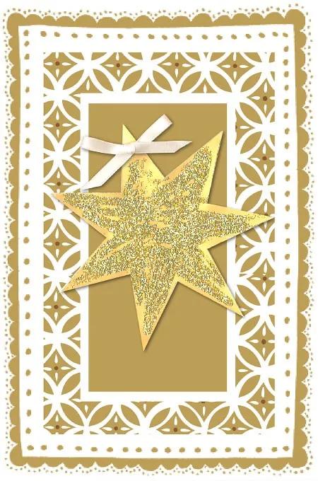 Vánoční přání Zlatá hvězda Artebene