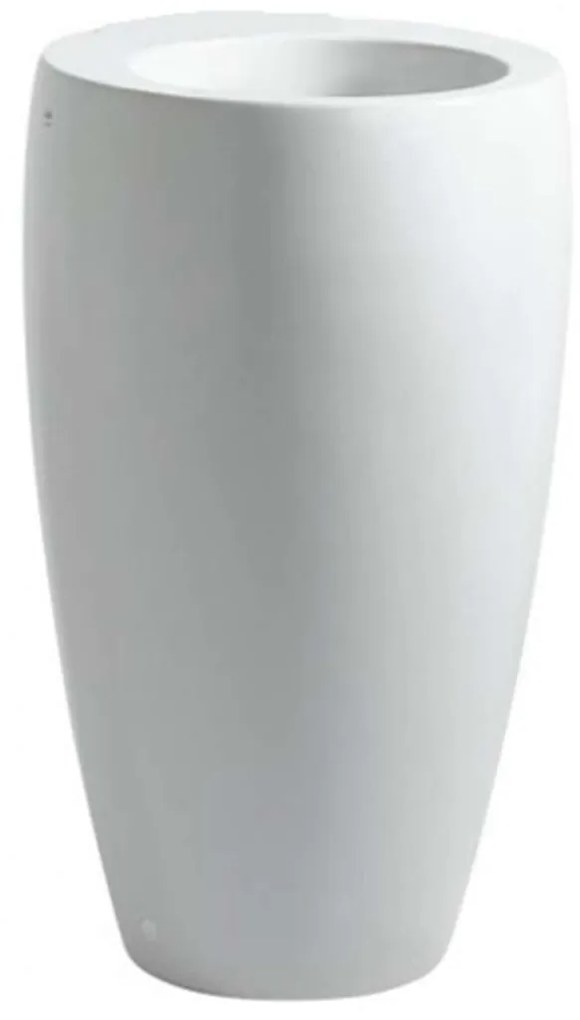 Laufen Il Bagno Alessi One - Volně stojící umyvadlo 53x53x90 cm, bez otvoru pro baterii, s LCC, bílá H8119724001091