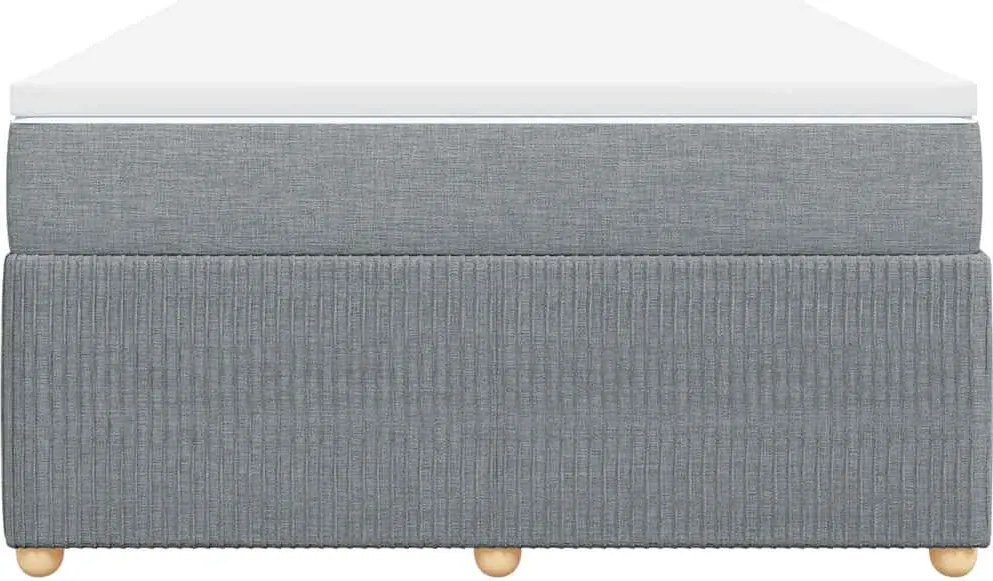 Box spring postel s matrací světle šedá 140 x 200 cm textil 3285574