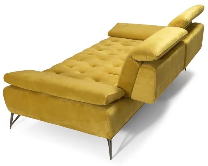 POLYFORMITALIA Kožený gauč ALESSANDRO Provedení: 2 místná 198 cm, Vzorník kůží: Spessorato D745 lemon