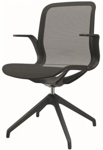 Jednací židle EMPIRE PROKUR 6 otočná - nosnost 130 kg - ČERNÁ - 3D5955