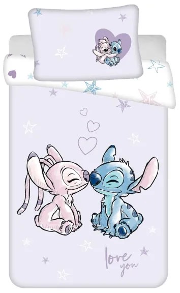 Jerry Fabrics Povlečení do postýlky Lilo and Stitch Purple baby 100x135, 40x60 cm