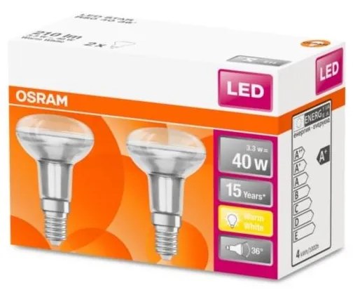 Osram SADA 2x LED Reflektorová žárovka STAR E14/2,6W/230V 2700K - Osram P224749