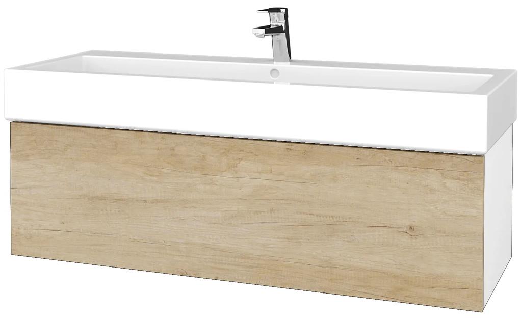 Dřevojas Koupelnová skříň VARIANTE SZZ 120 Varianta: N01 Bílá lesk / D02 Bříza