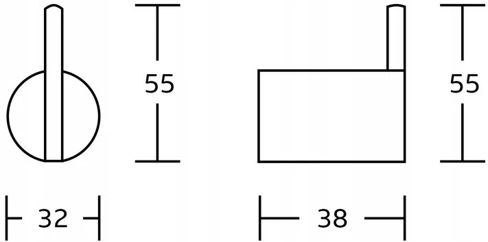 Koupelnový věšák na ručníky MEXEN ARON - černý, 7088135-70