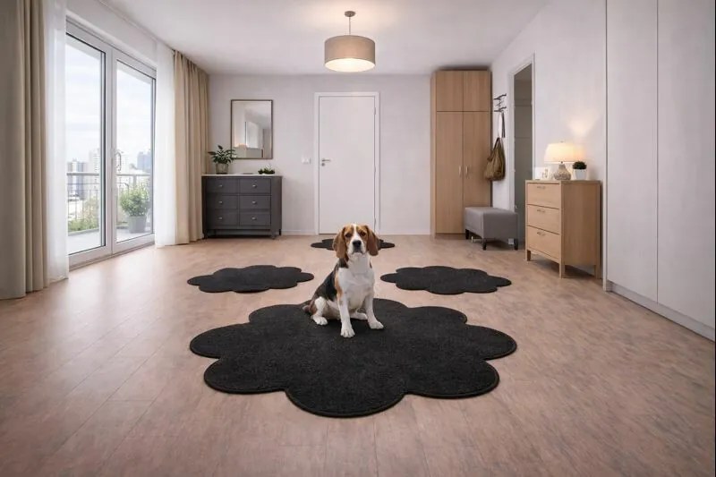 Vopi, Kusový koberec Eton černý květina, 160x160 kytka, černá, ložnice