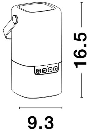 LED stojací lampa Ray 9.3 černé