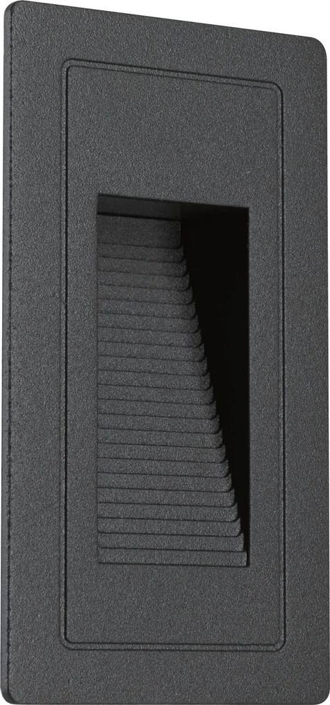 P 94382 Venkovní vestavné svítidlo do zdi High LED černá IP44 4W 230V teplá bílá 105x60mm - PAULMANN
