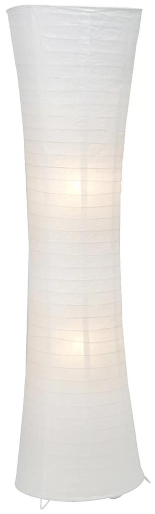 BECCA stojací lampa 2x E27 rýžový papír bílý