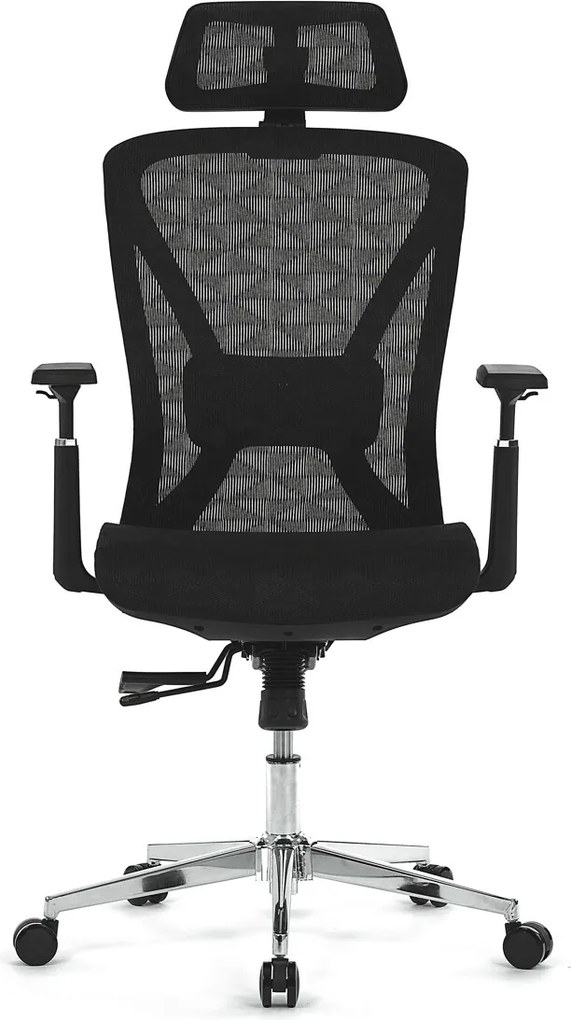 Ergonomická kancelářská židle NILS - černá síťovina