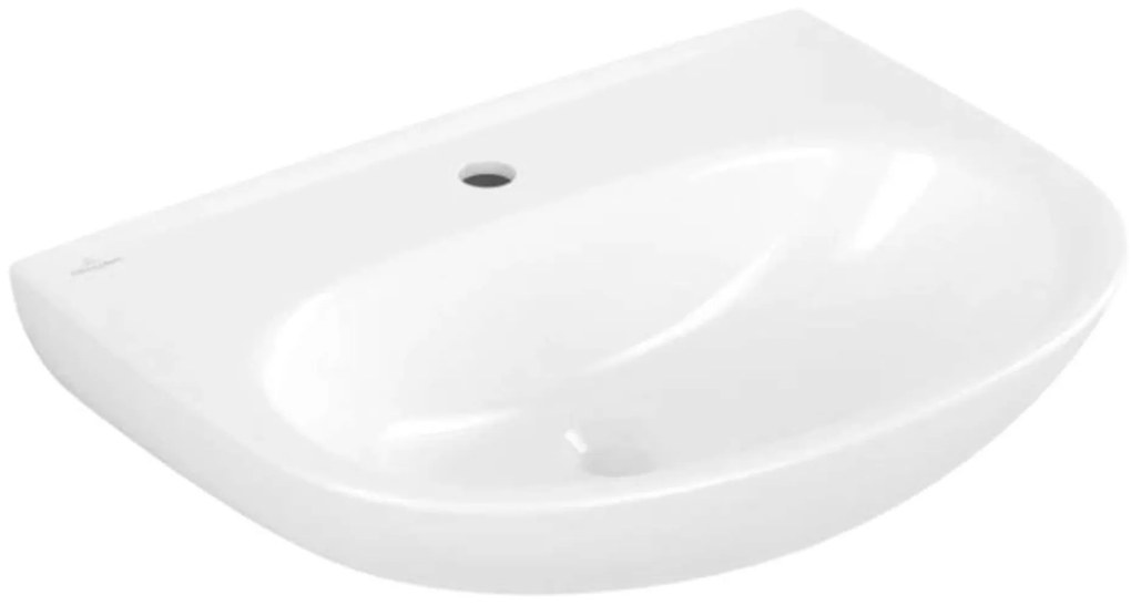 Villeroy & Boch O.novo - Umyvadlo 60x46 cm, bez přepadu, otvor pro baterii, CeramicPlus, alpská bílá 4A4061R1