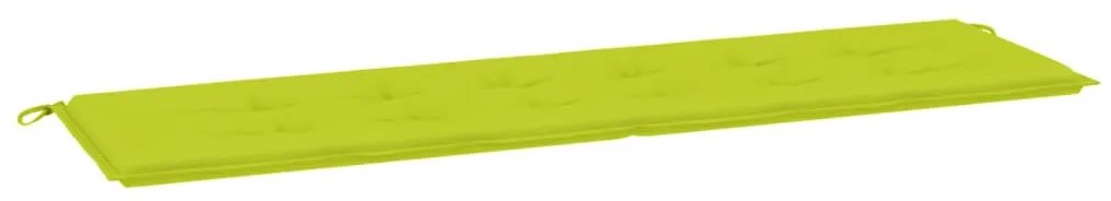 vidaXL Poduška na zahradní lavici jasně zelená 180x50x3cm látka oxford