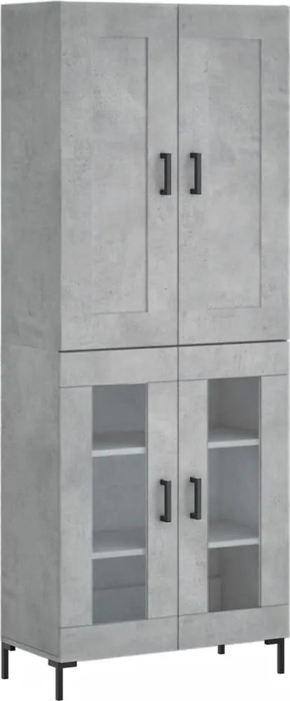 vidaXL Skříň highboard 69,5 x 34 x 180 cm kompozitní dřevo [3199618] Barva: Betonová šedá