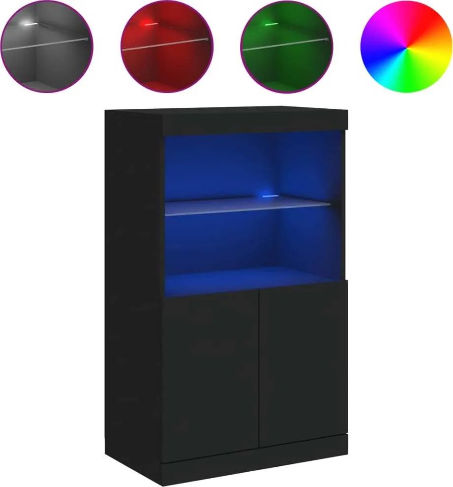 vidaXL Příborník s LED osvětlením 60,5 x 37 x 100 cm [836668] Barva: šedá sonoma