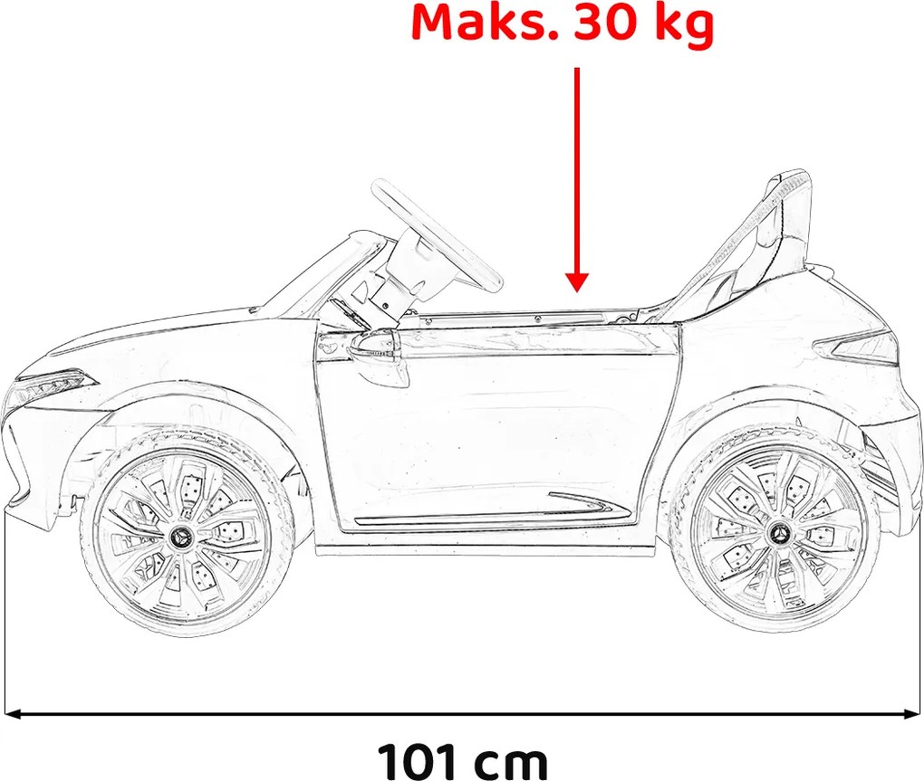 Ramiz Elektrické auto Mercedes Benz AMG EQA pro děti černé